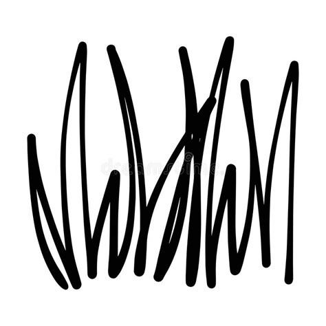 Grass Icon Illustration Hand Drawn In Sketch Brush Style Design And