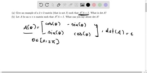SOLVED Give Examples Of Linear Maps S Rn Rn That Have The Property That S Has A Kernel Of