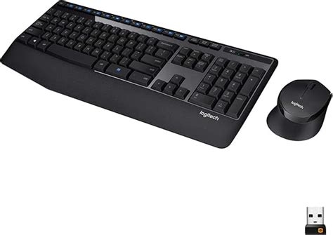 Amazon Com Logitech MK Wireless Combo Full Sized Keyboard With Palm Rest And Comfortable