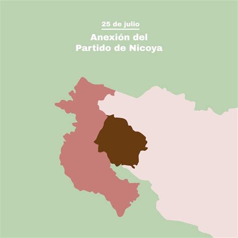 Anexión Del Partido De Nicoya Costa Rica 25 De Julio Vector Premium