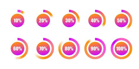 Premium Vector Set Of Circular Progress Bar Icons Timer Icon Good For
