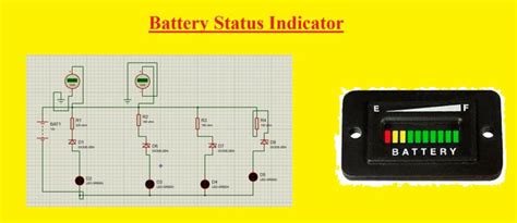 Battery Status Indicator Circuit Proteus The Engineering Knowledge