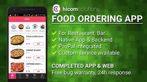 Food Ordering Android App Template Script And Source Code For Sale Youtube