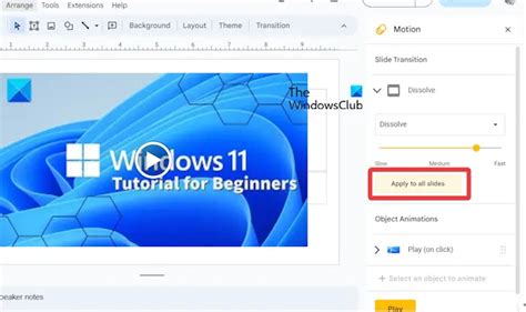 Add Change And Remove Transitions In Google Slides