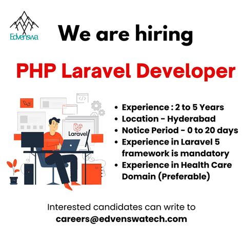 Edvenswa Enterprises On Linkedin Hiring Job Management Laravel