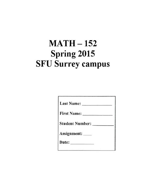 math 152 spring 2015 sfu surrey campus pdf