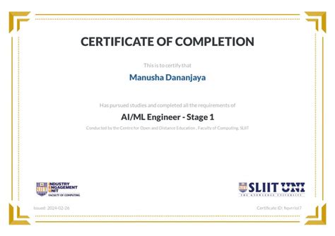 Manusha Dananjaya On Linkedin Im Happy To Share That Ive Obtained A