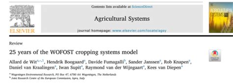【农业生产模拟】wofost模型与pcse模型实践 农业大模型应运实践 Csdn博客