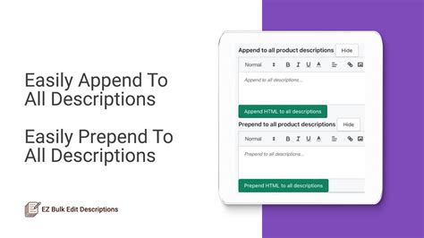 Ph Bulk Edit Descriptions Bulk Edit Product Description Shopify App Store