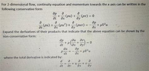 For 2 Dimensional Flow Continuity Equation And
