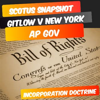 SCOTUS Snapshot Gitlow V New York By RobertsReviewRoom TPT