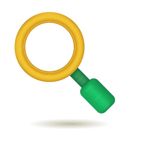 Premium Vector 3d Magnifying Glass Icon Vector Research Tools