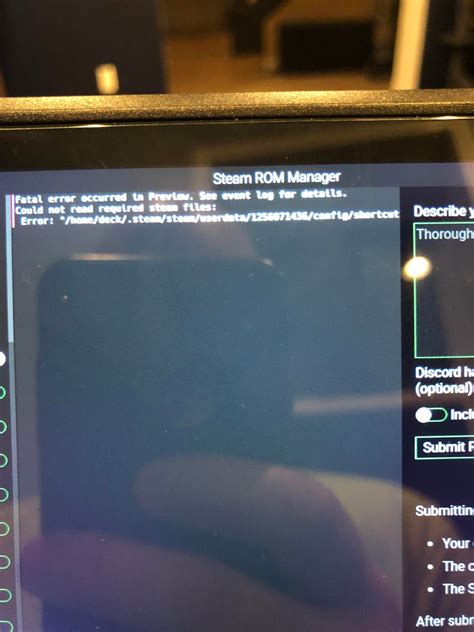 Im Getting An Error In Emudeck When Generating App List Roms Are In