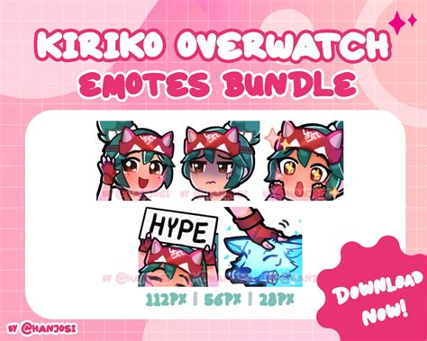 Kiriko Ow Set 12 Discord Emotes Twitch Youtube Streaming Etsy