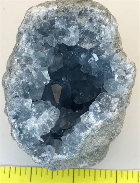 Celestite Natural Specimen From Madagascar 1 Lb 30 Oz Power Cryst