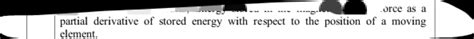 Partial Derivative Of Stored Energy With Respect To The Position Of A Mov