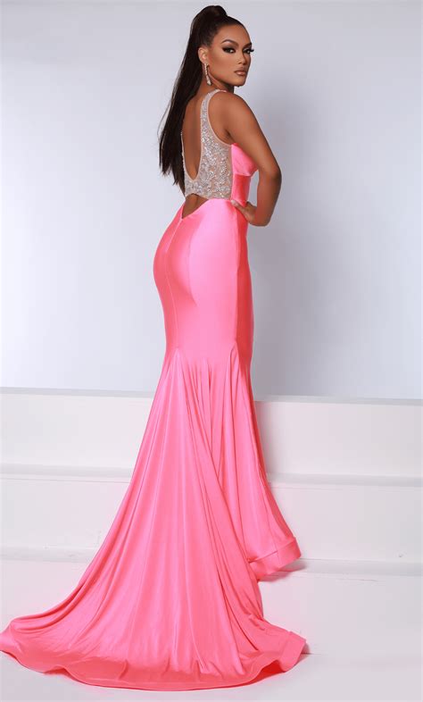 johnathan kayne 2662 cutout back evening gown couture candy