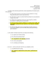 AP Lang Multiple Choice Resubmit Docx Mikael Auguste AP Lang