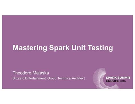 Spark Summit Eu Talk By Ted Malaska Ppt