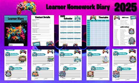 2025 gaming learner homework diary tuisonderwys hulpbronne