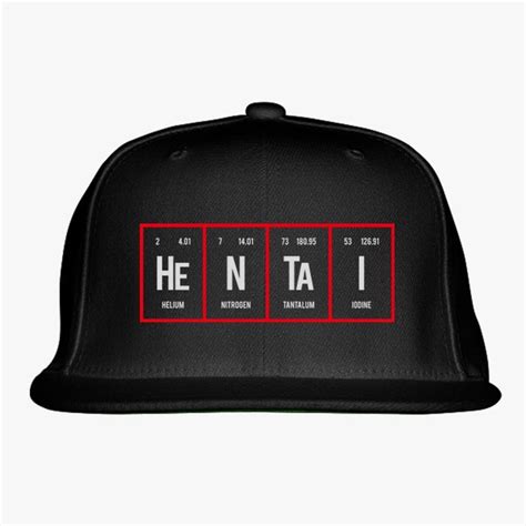 Hentai Periodic Table Of Elements Snapback Hat Customon Customon