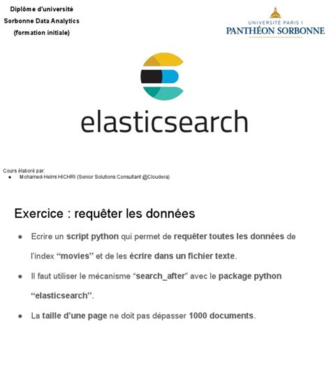 2 elasticsearch pptx tp exercice search after sans correction pdf