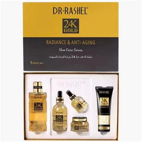 Dr Rashel 24k Gold Radiance And Anti Aging Skin Care Series 5pcs Set