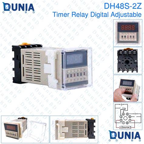DH S Z Digital Display Time Delay SPDT Timer Relay Cycle Control Device With Socket Base