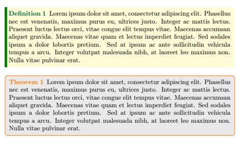 How Can I Get The Definition And Theorem Environment Like These In