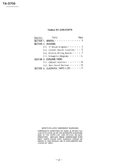 Sony Ta D705 Service Manual Download Schematics Eeprom Repair Info