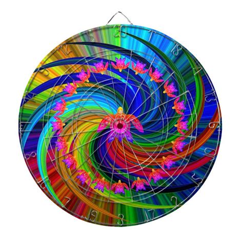 Crazy Rainbow Turtle Dart Board Zazzle Art Prints Art Wall Dart Board