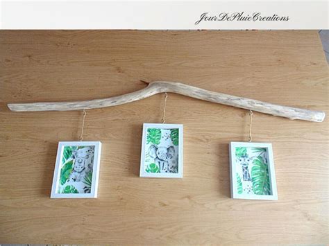 Tryptique En Bois Flotté Cadres Suspendus Animaux De La Jungle Etsy