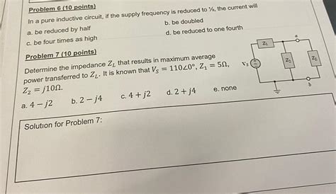 Solved Problem Points In A Pure Inductive Circuit If Chegg