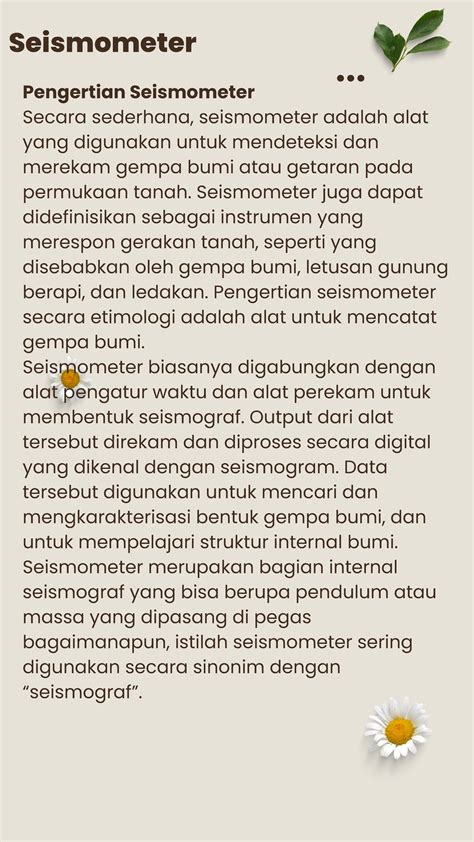 16 Pengertian Seismometer Pengertian Seismometer Secara Sederhana