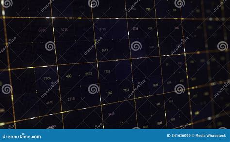 Abstract Digital Background With Matrix Of Numeric Values Animation Futuristic Big Data