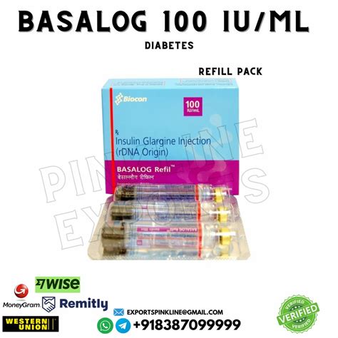 Basalog 100 Iu Refill 100u Ml 3 Ml At Rs 1800 Box In Jaipur Id 2851868324073