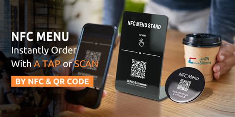 Custom Black White Acrylic Plastic QR Code And NFC Menu Stands