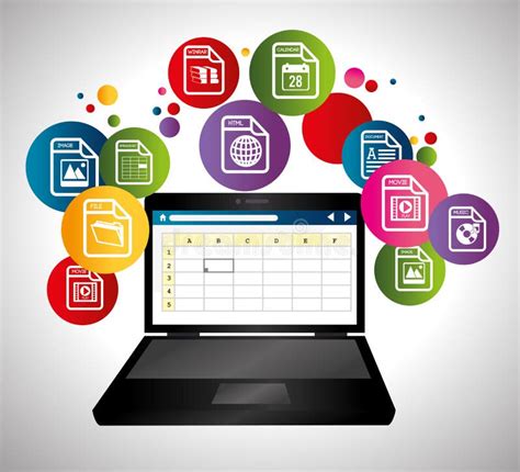 Spreadsheet Design Vector Illustration Stock Vector Illustration Of Information Investment