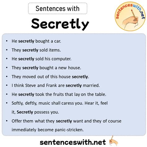 Sentences With Secretly Sentences About Secretly Sentenceswith Net