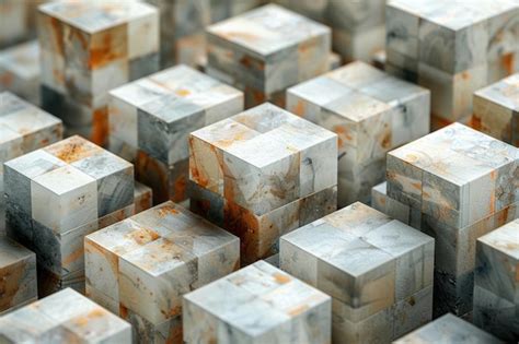 Premium Photo Abstract Isometric Background Featuring Floating Cubes