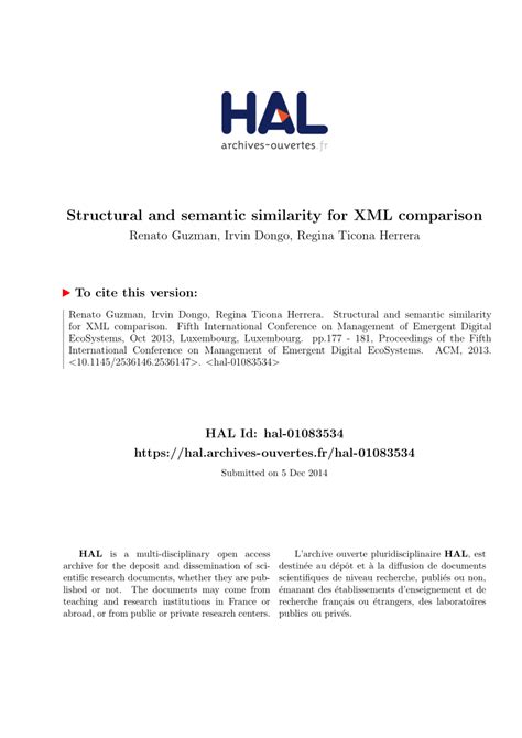 pdf structural and semantic similarity for xml comparison