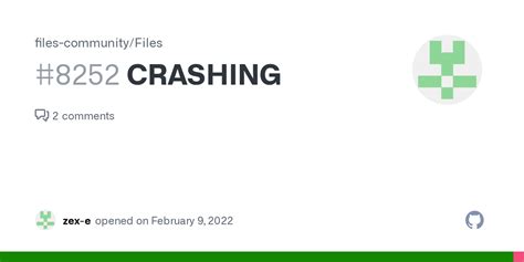 Crashing · Issue 8252 · Files Communityfiles · Github