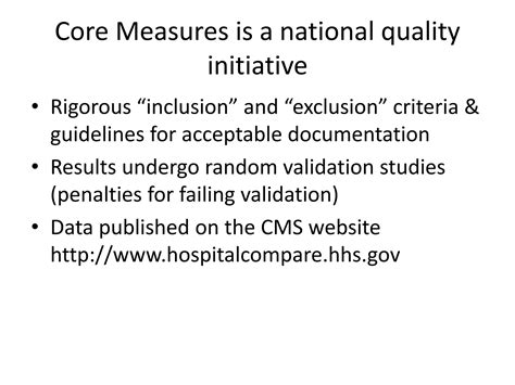Core Measures Pptx Core Measures Pptx