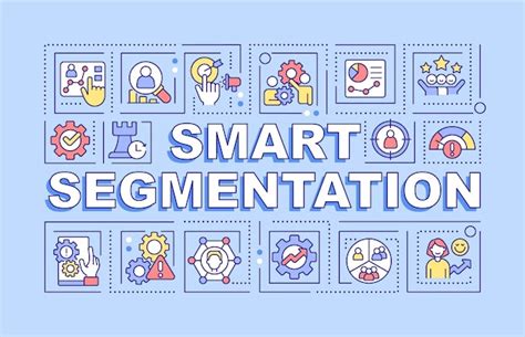 Premium Vector Smart Segmentation Word Concepts Blue Banner
