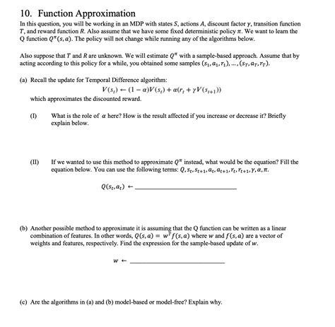Solved Function Approximation In This Question You Will Chegg
