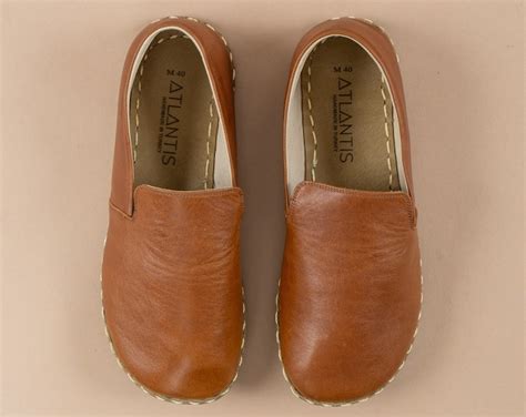 Womens Barefoot Shoes Wide Toe Box Comfy Shoes Brown Color Handmade Turkish Slip On Shoes All