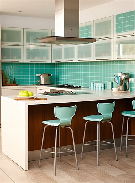 청록색 주방 타일이 있는 주방 배경 배경 화면 및 일러스트 무료 다운로드 Pngtree