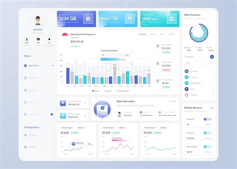 Premium Vector UI UX Infographic Dashboard UI Design With Graphs Charts And Diagrams Web