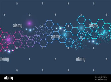 Hexagonal Abstract Background Big Data Visualization Global Network