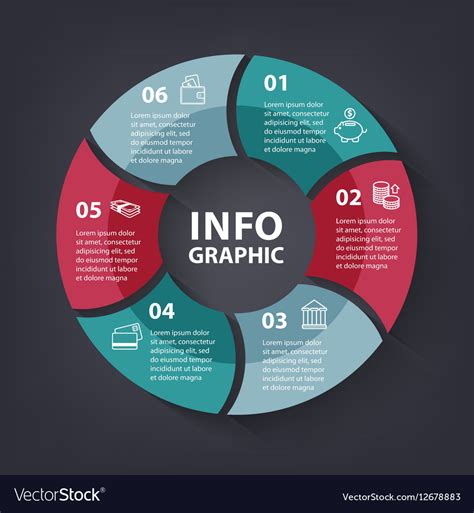 Colorful Loop Infographic Template Royalty Free Vector Image